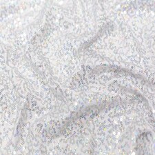 Minerva Core Range Silver Sequin ITY Silky Stretch Knit Fabric for ...