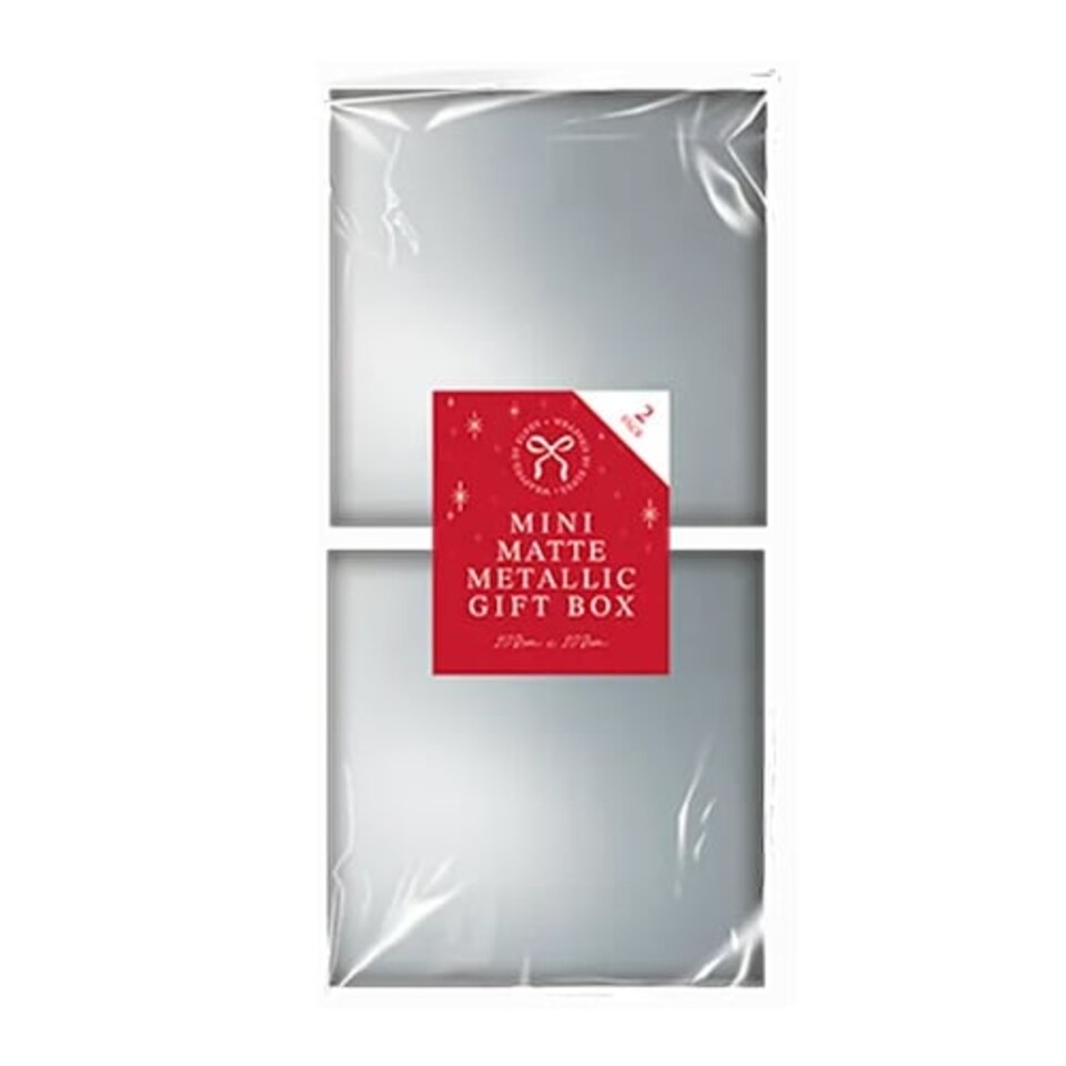 Metallic Matte Silver Mini Gift Boxes - Pack of 2 - Tesco Groceries