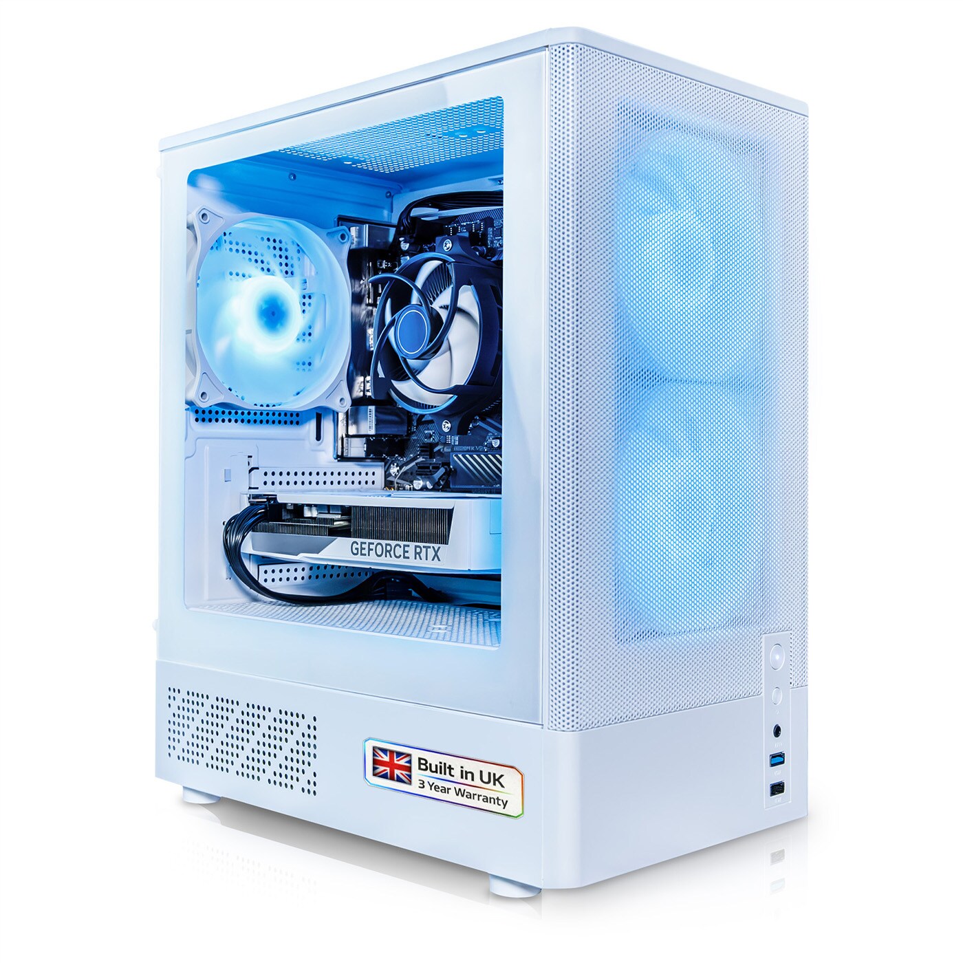 AWD-IT Aleron - White - Ryzen 5500 RTX 5060 8GB Prebuilt Gaming PC ...