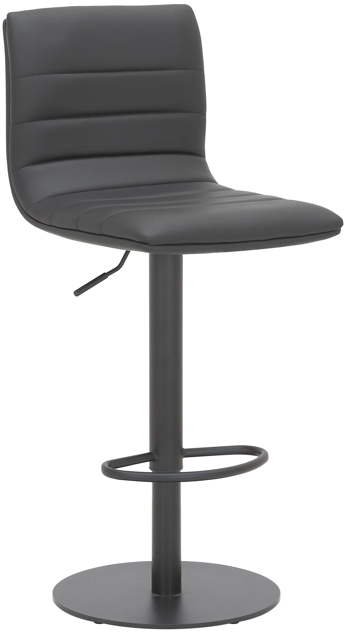 Deluxe Aldo Black Bar Stool - Swivel Kitchen Stool with Gas Lift ...