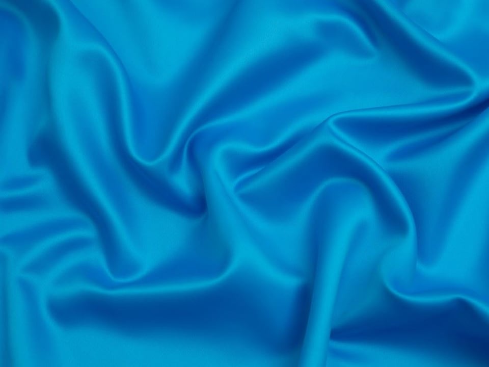Turquoise Matte Polyester Satin Fabric for Dressmaking, 160cm / 62 ...