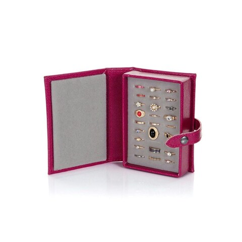 Little Little Book Of Rings Small Crocodile Dark Red Jewellery Storage ...