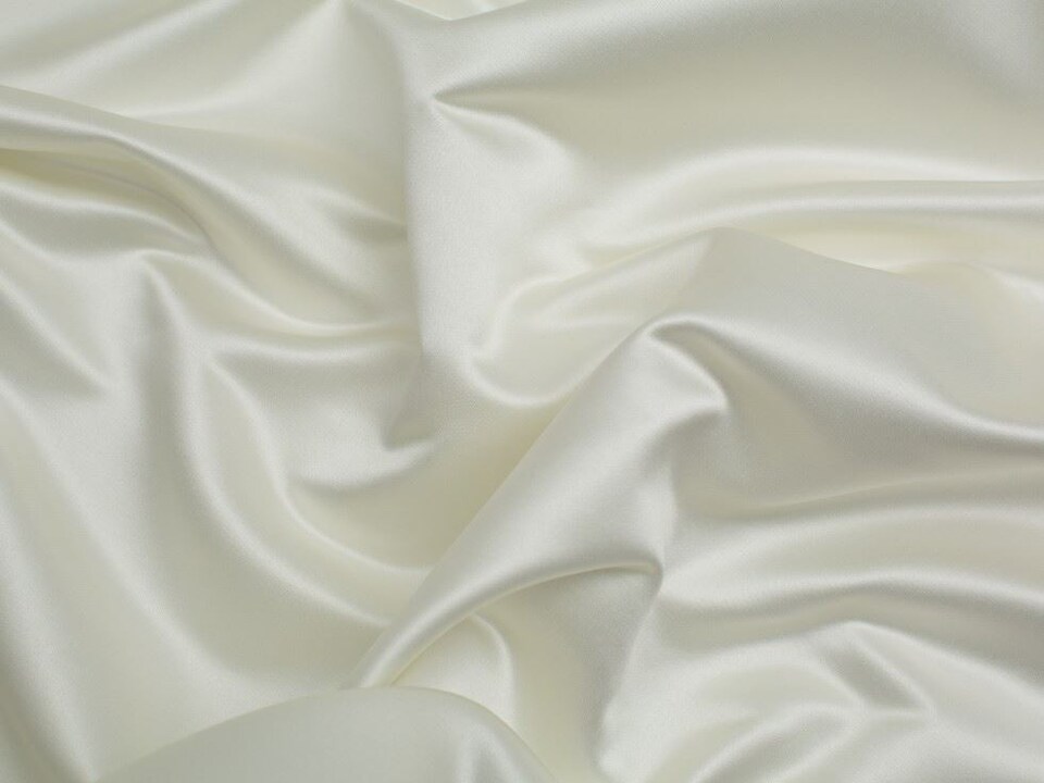 Minerva Core Range Cream Classique Duchess Satin Fabric for Dressmaking ...