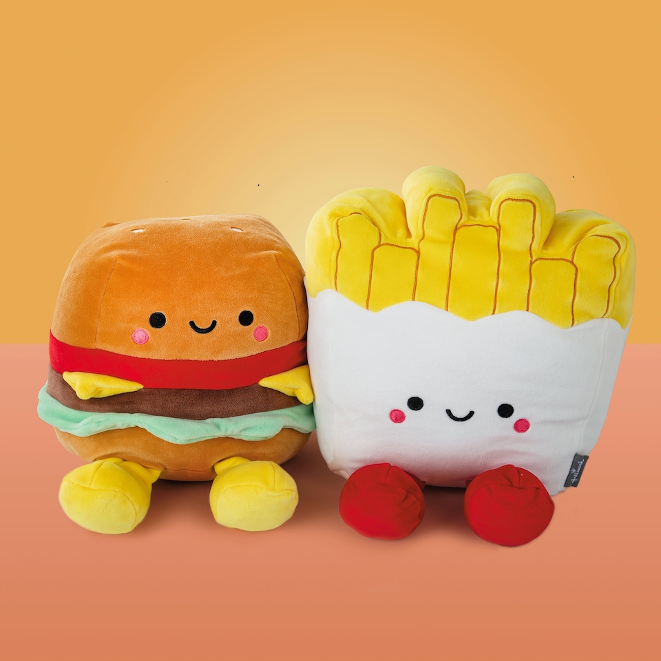 Hallmark Jumbo Better Together Burger And Fries Magnetic Soft Toy Pair ...