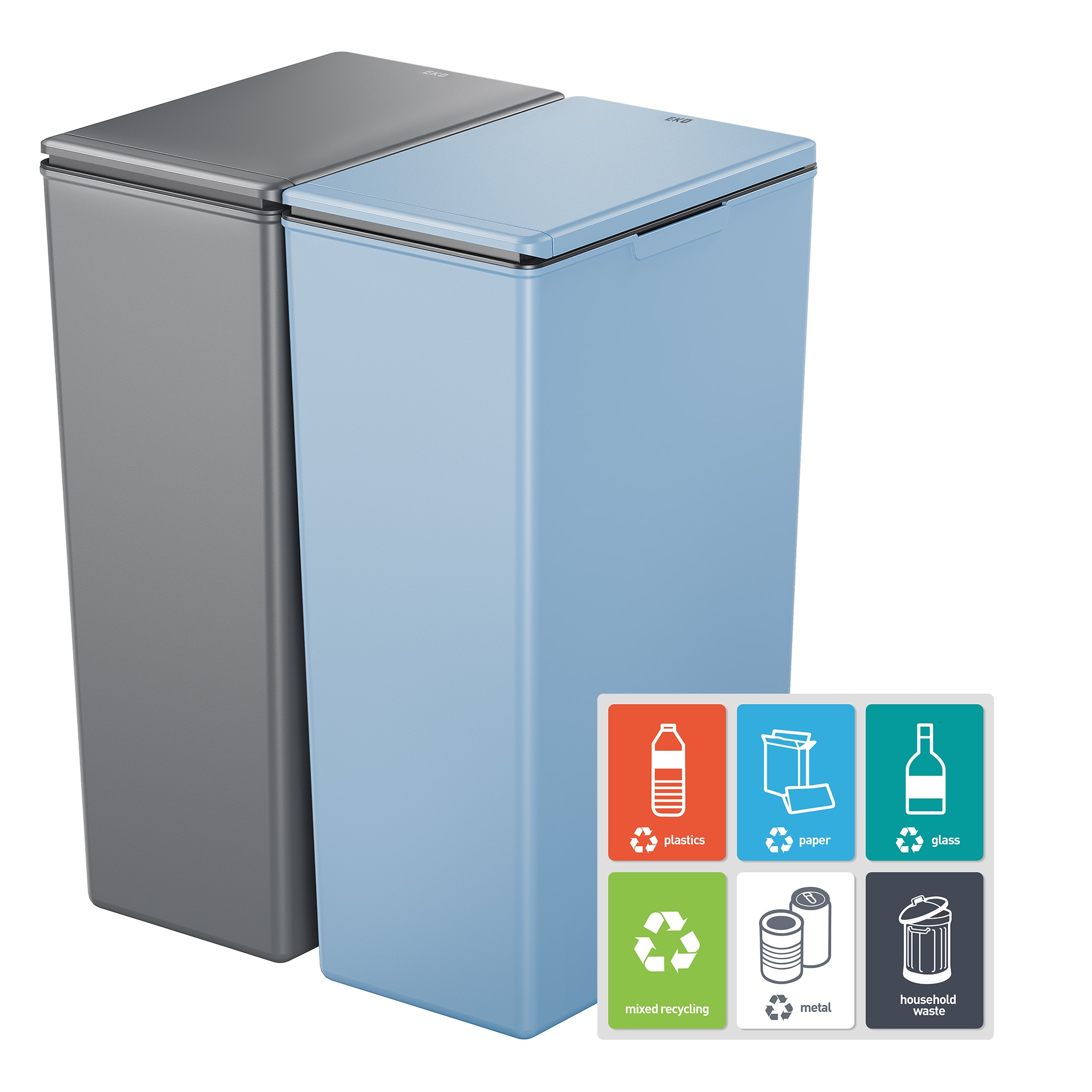 Morandi Touch Twin Pack 40L TB+DG | Grey | Dark Grey + Titanium Blue ...