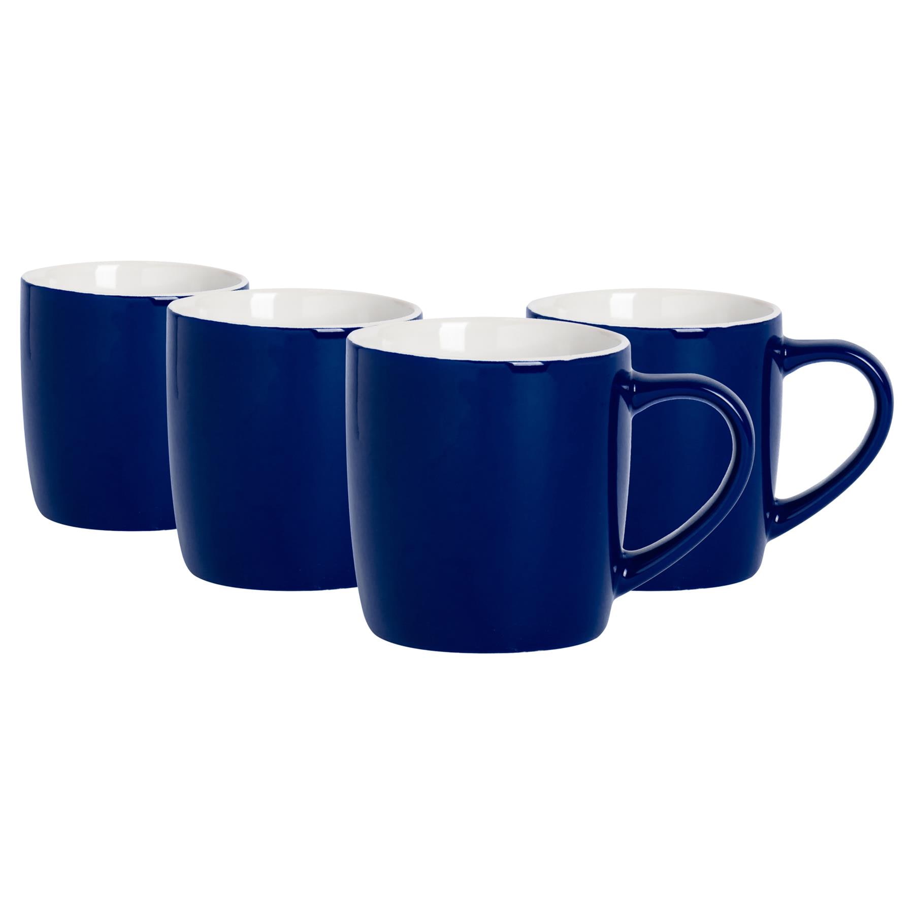 Argon Tableware 350ml Coloured Coffee Mugs - Gloss Ceramic Stoneware ...