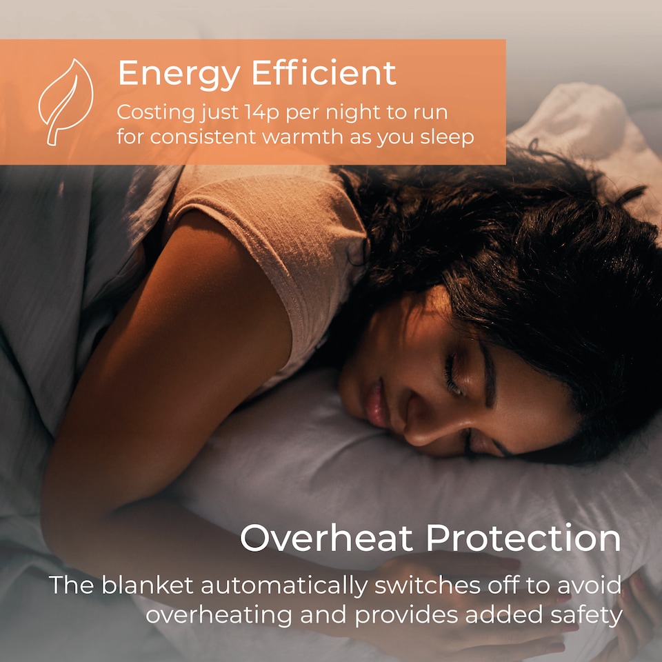 Full Size Double Heated Under Blanket Overheat Protection - Tesco Groceries