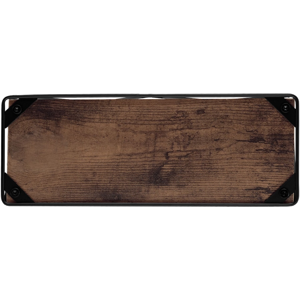 Wall Shelves - set of 2, wooden, decorative metal brackets, high load ...