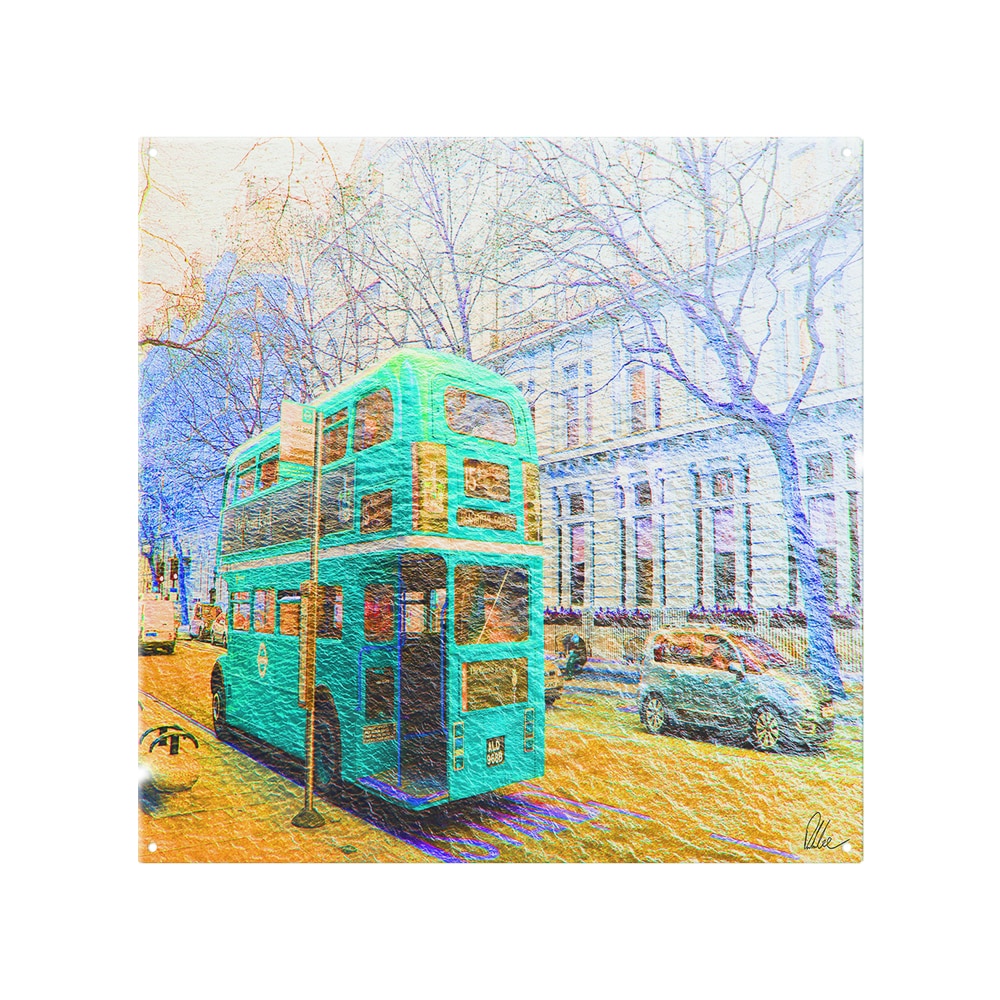 London Bus Green Rear Splash Back | White - Tesco Groceries