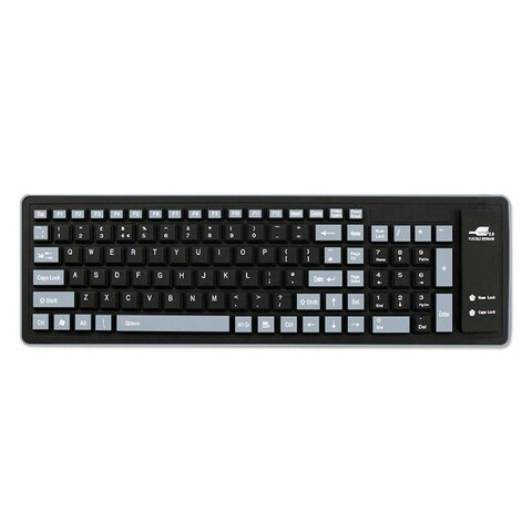 Silicon Wireless Bluetooth Keyboard, Black - Tesco Groceries
