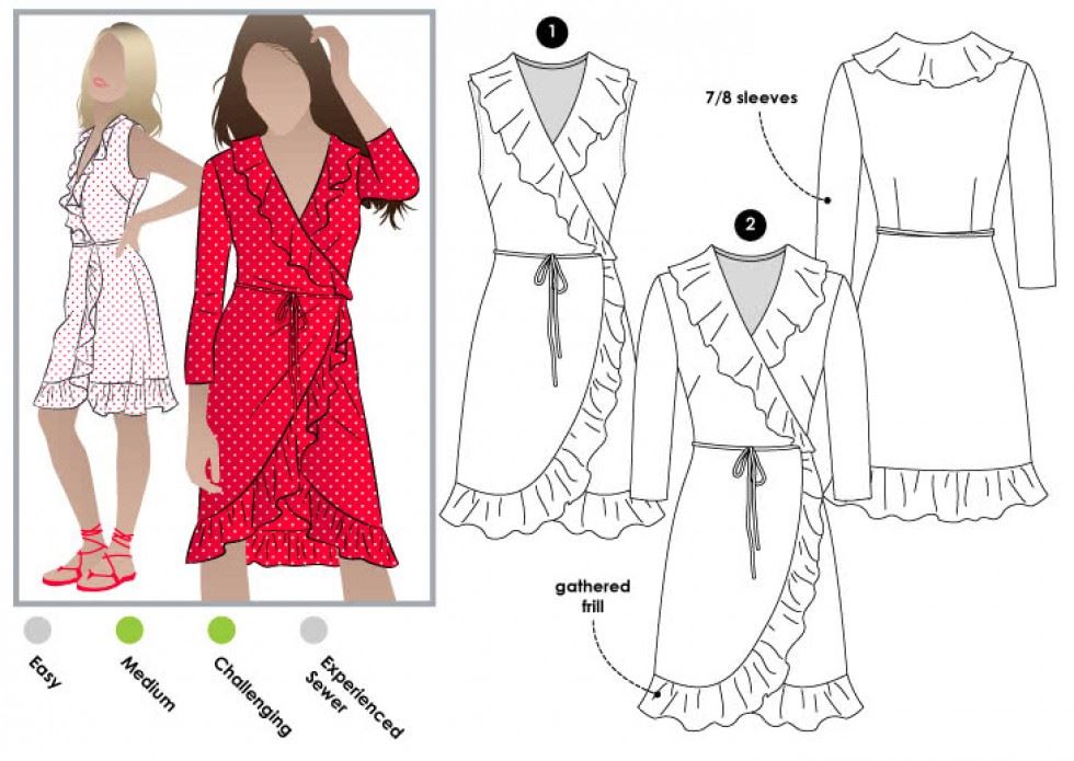 Style Arc Giselle Dress Paper Sewing Pattern – Women’s Dress, UK Sizes ...