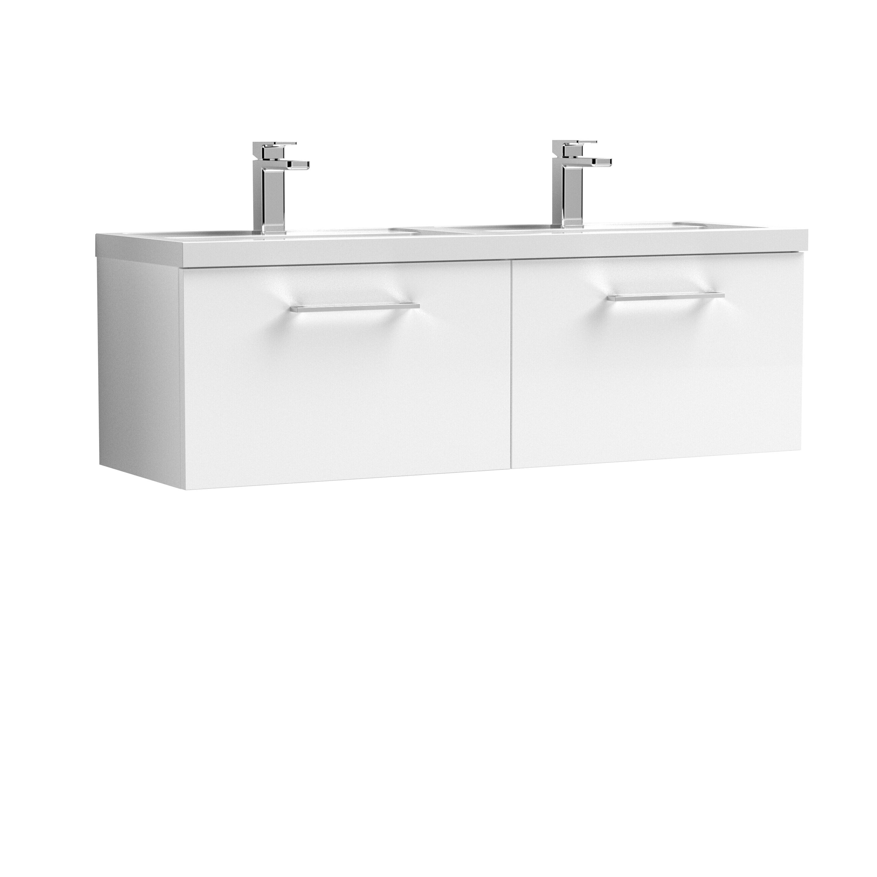 Balterley Level Wall Hung 2-Drawer Vanity Unit with Double Basin for ...