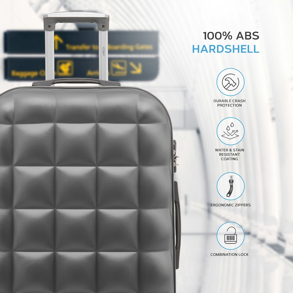 Flight Knight Bubble Suitcase Ryanair easyJet Jet2 Approved 8 Wheel ...