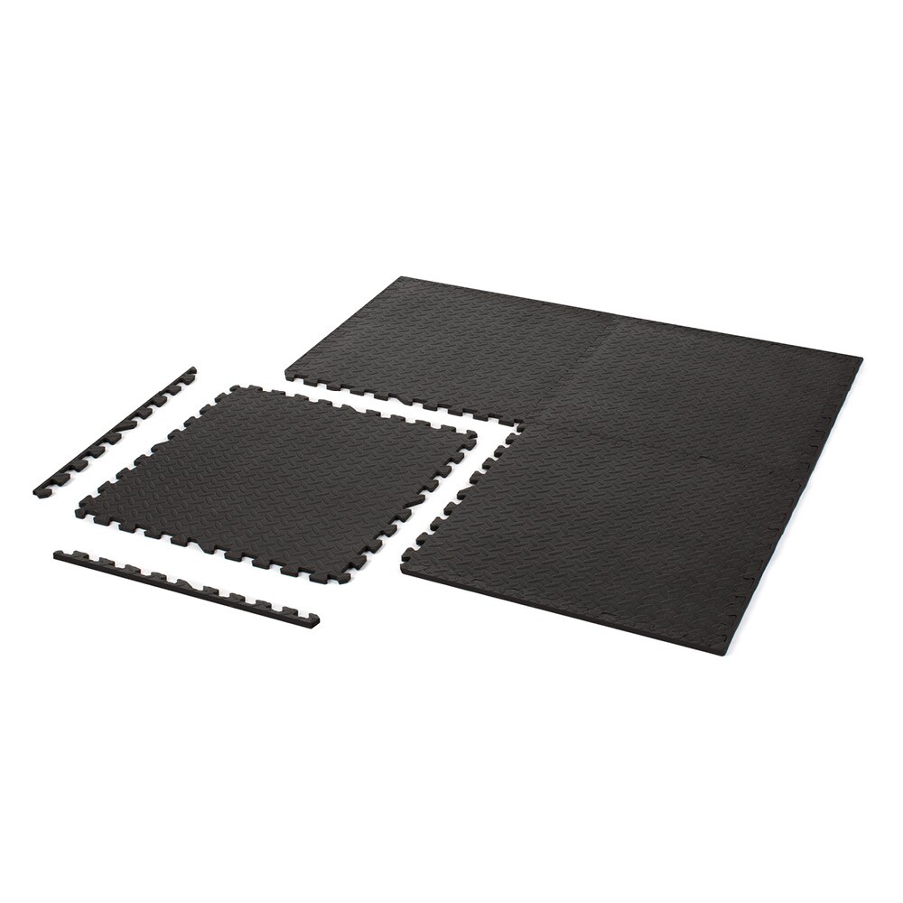 Interlocking Gym Mat Corrugated Black - Tesco Groceries