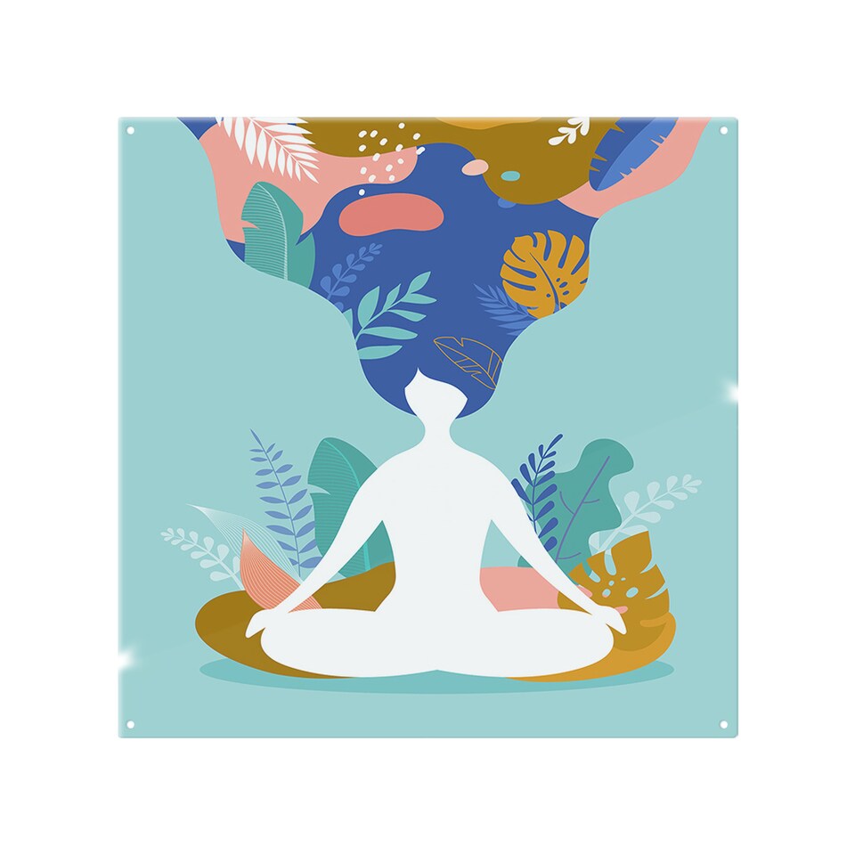 mindfulness, meditation and yoga Designer Splash Back | White - Tesco ...