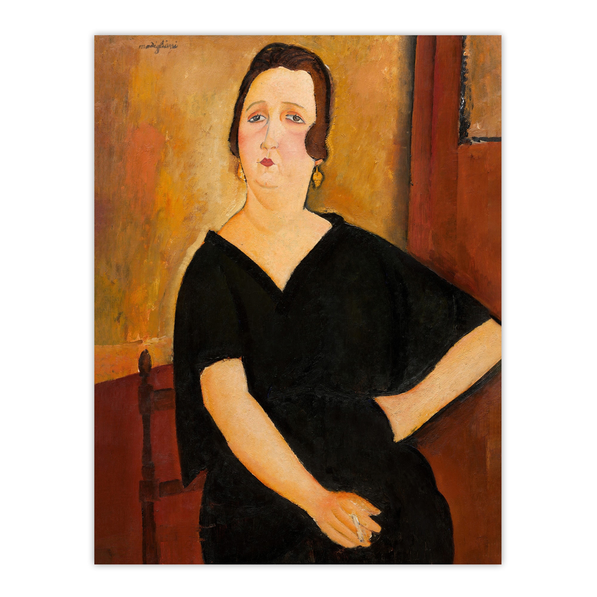 Madame Amedee Portrait Modigliani Vintage Wall Art Poster Print 12X16 ...