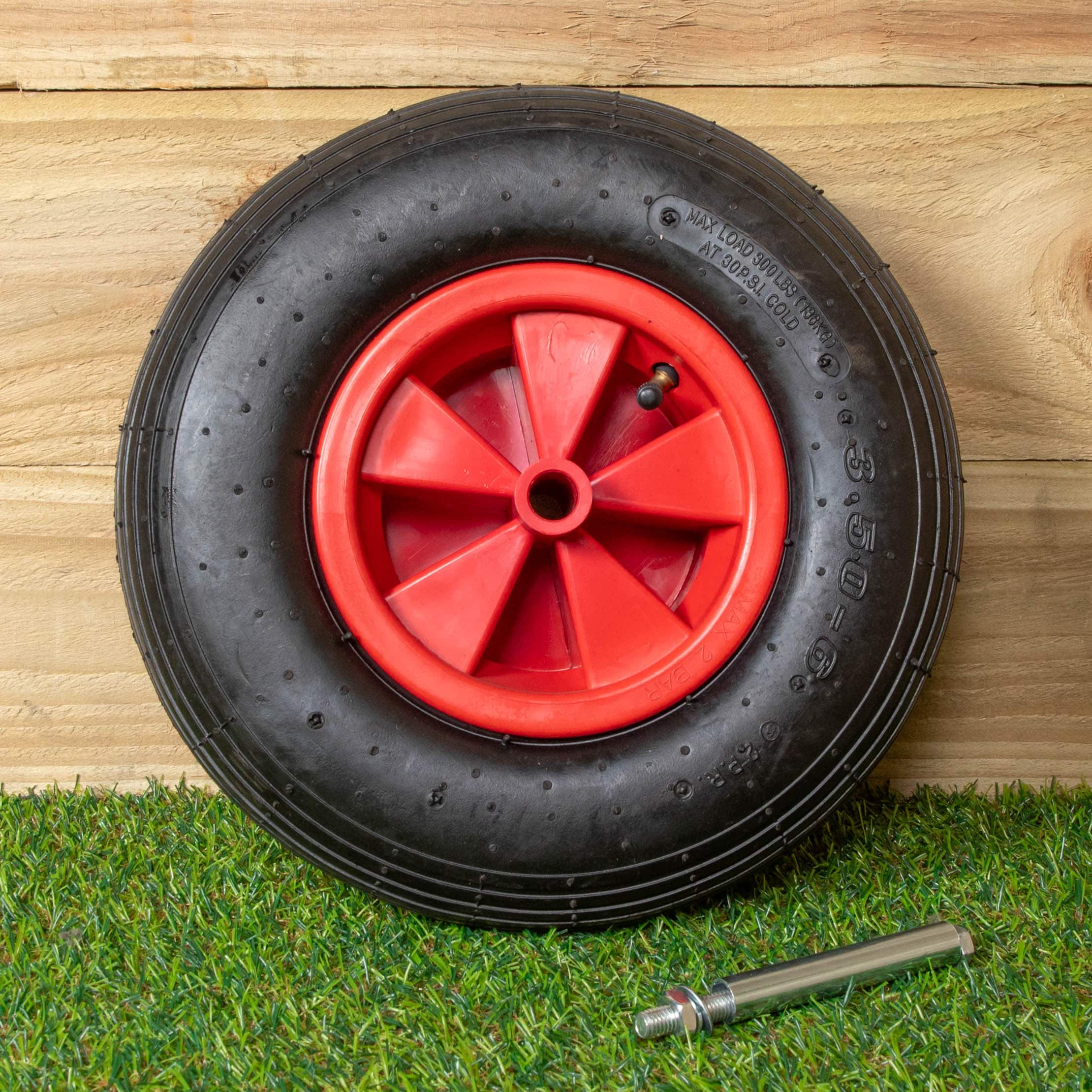 Replacement Pneumatic Garden Wheelbarrow Wheel With Axle - Tesco Groceries