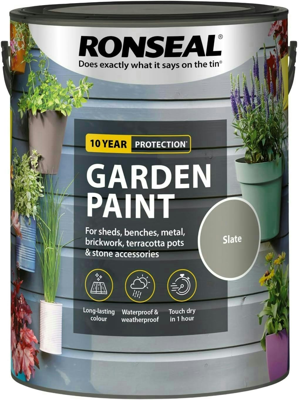 Ronseal Garden Paint 5L Slate - Tesco Groceries