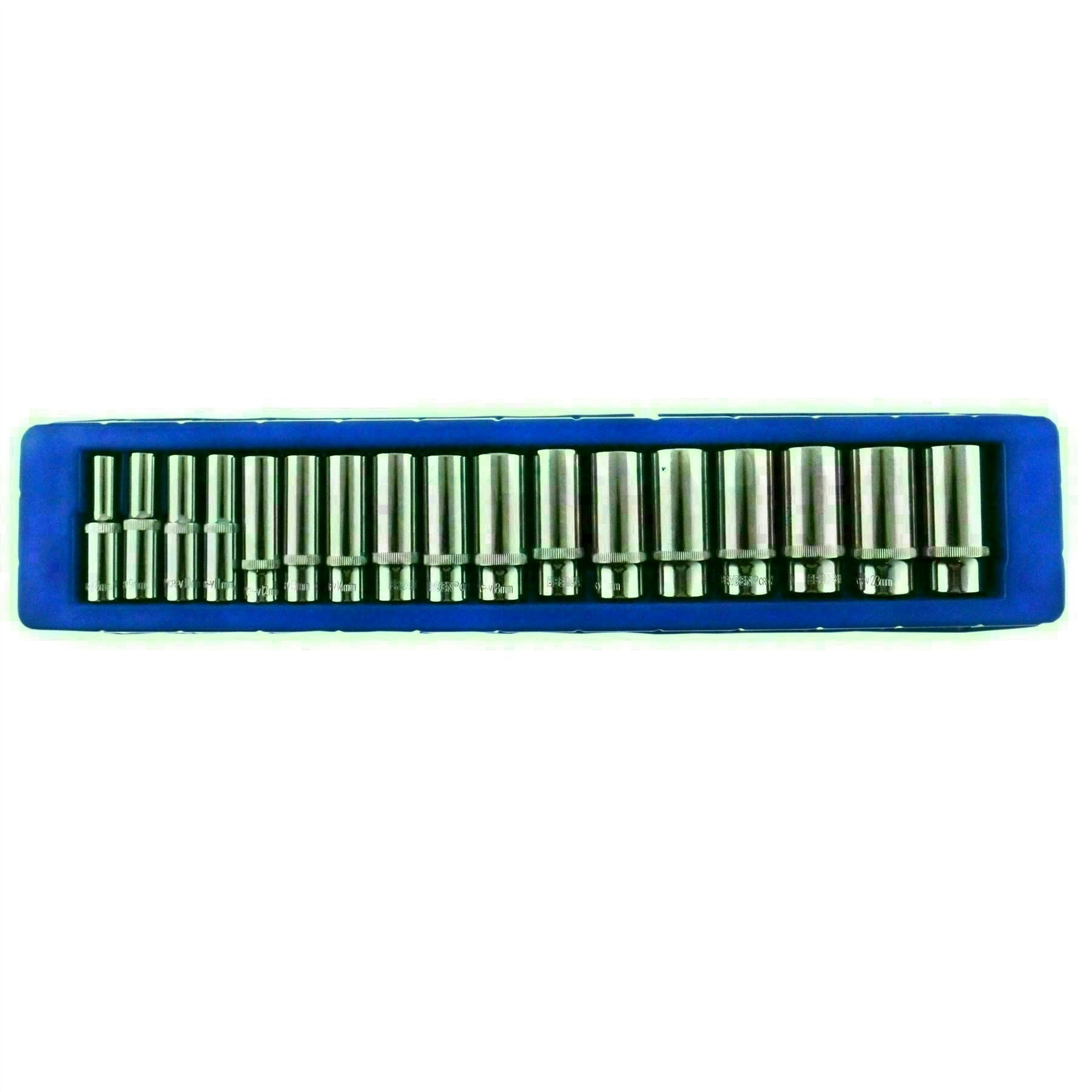 3/8" Drive Deep Metric Sockets 8mm - 24mm 6 Sided Single Hex Sockets ...