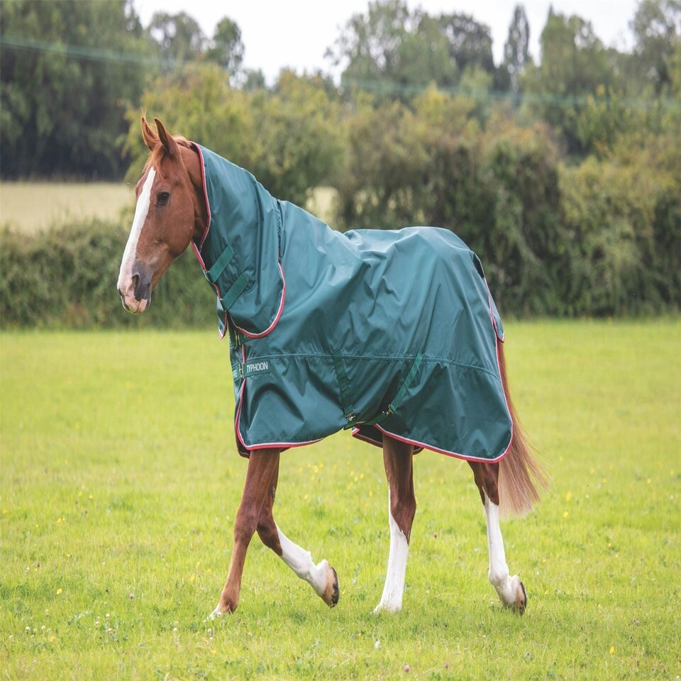 Shires Typhoon Lite Combo Turnout Rug | Green | Size: 4ft 0 Colour ...