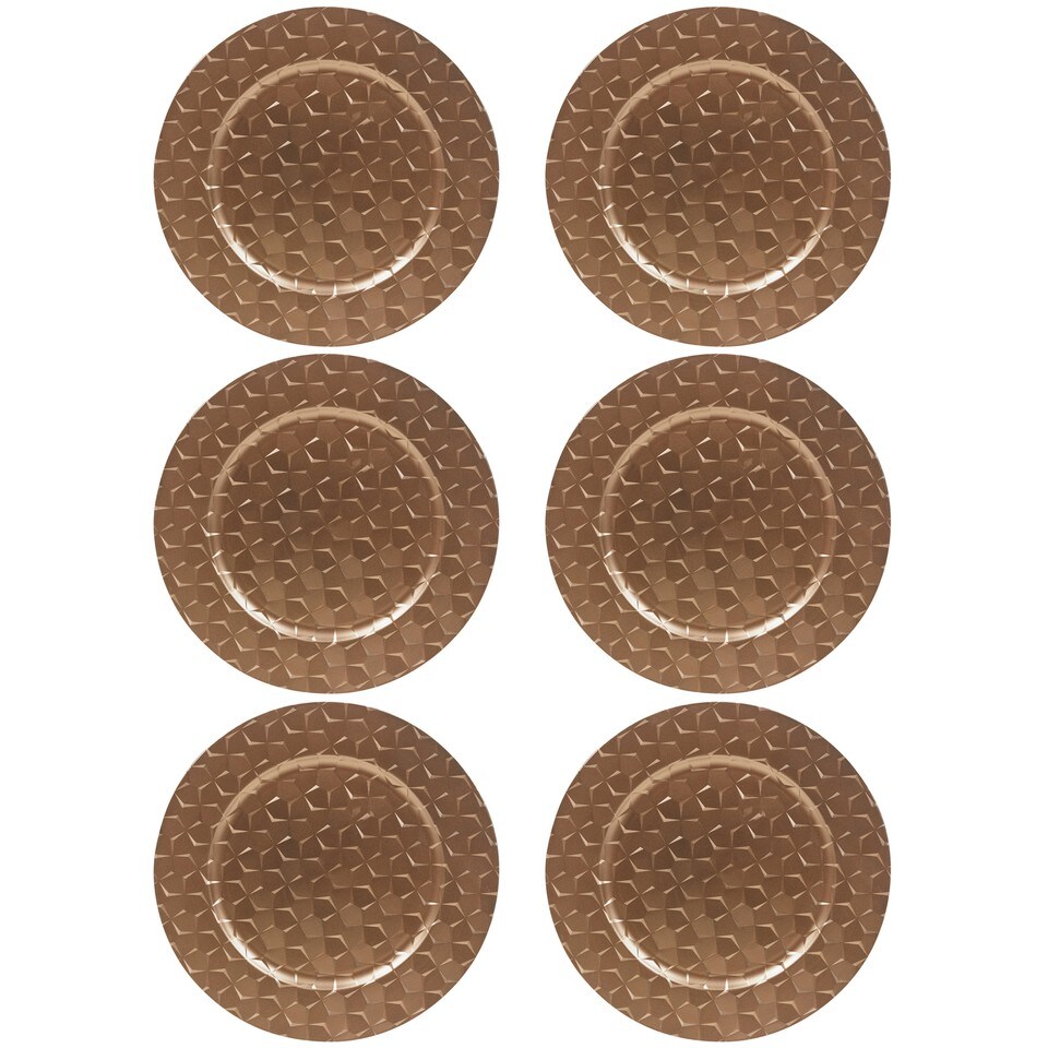 6/12 Pcs x 33cm Charger Plates Set Christmas Wedding Table Placemats 3D ...