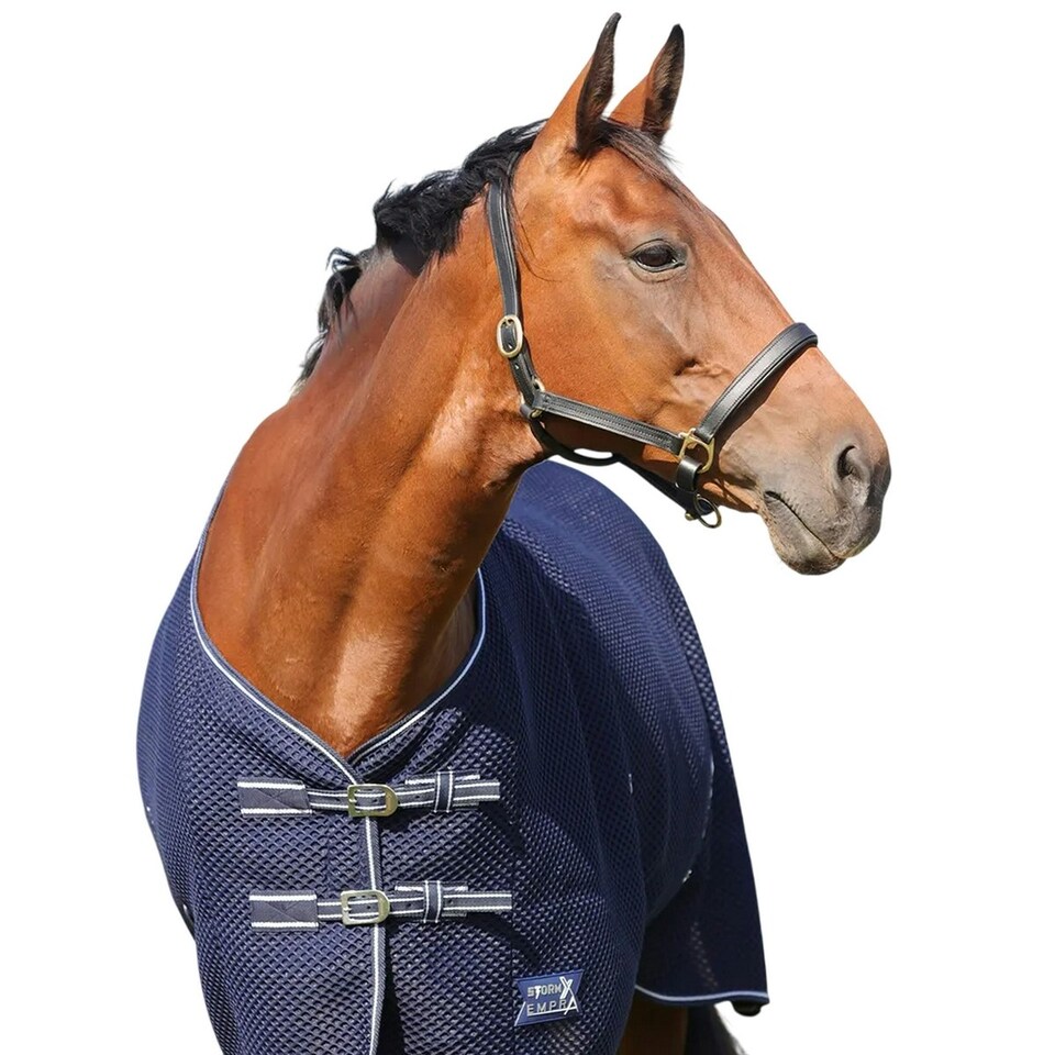 StormX Empra Standard-Neck 3D AirFlex Horse Turnout Rug - Navy - 7´ 3 ...