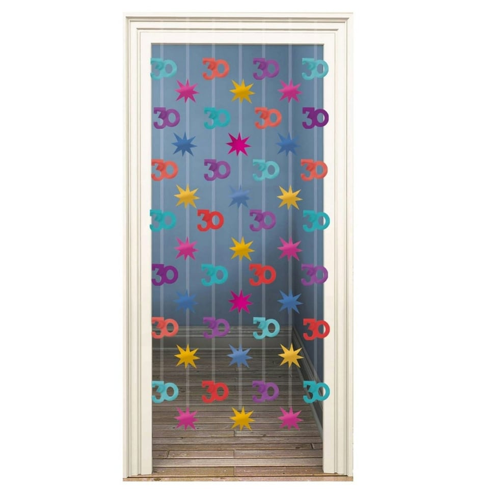 Amscan 30th Door Decoration - Multicoloured - One Size - Tesco Groceries