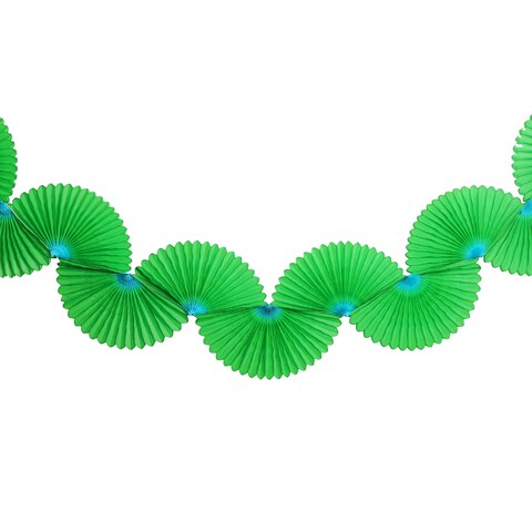 Two-Tone Fan Garland 1.75m, Green & Blue - Tesco Groceries