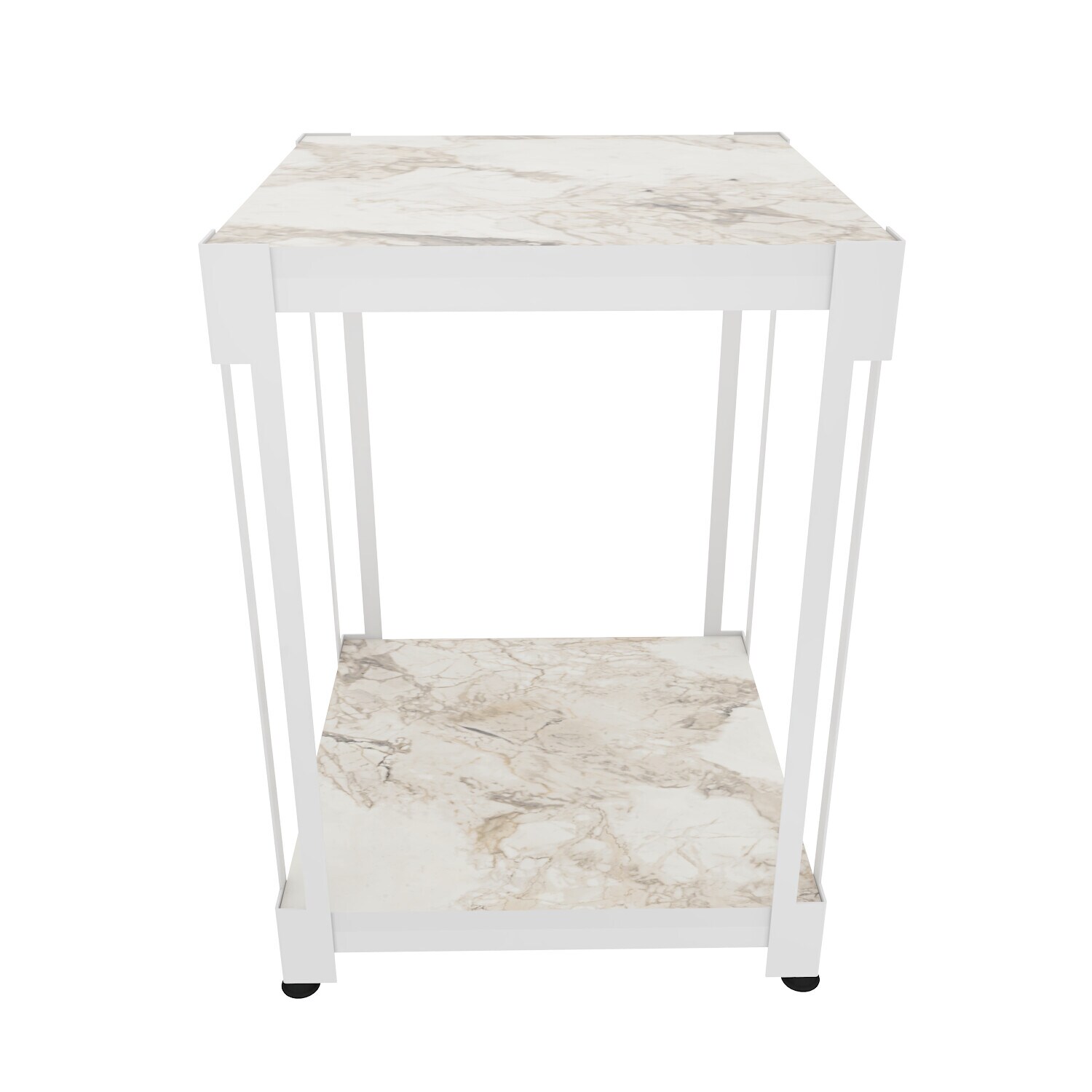 Decorotika Zenas 40 cm Square Side End Table with Metal Frame - Tesco ...