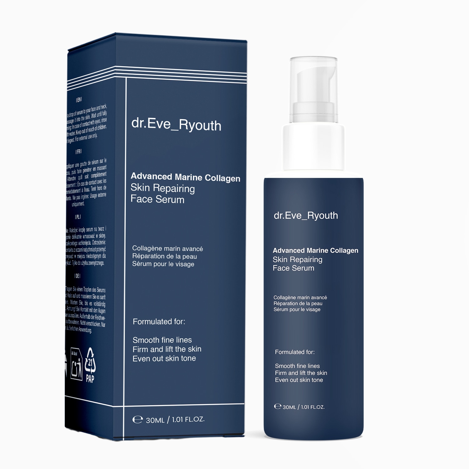 Dr. Eve_Ryouth Advanced Marine Collagen Skin Repairing Face Serum 30ml ...