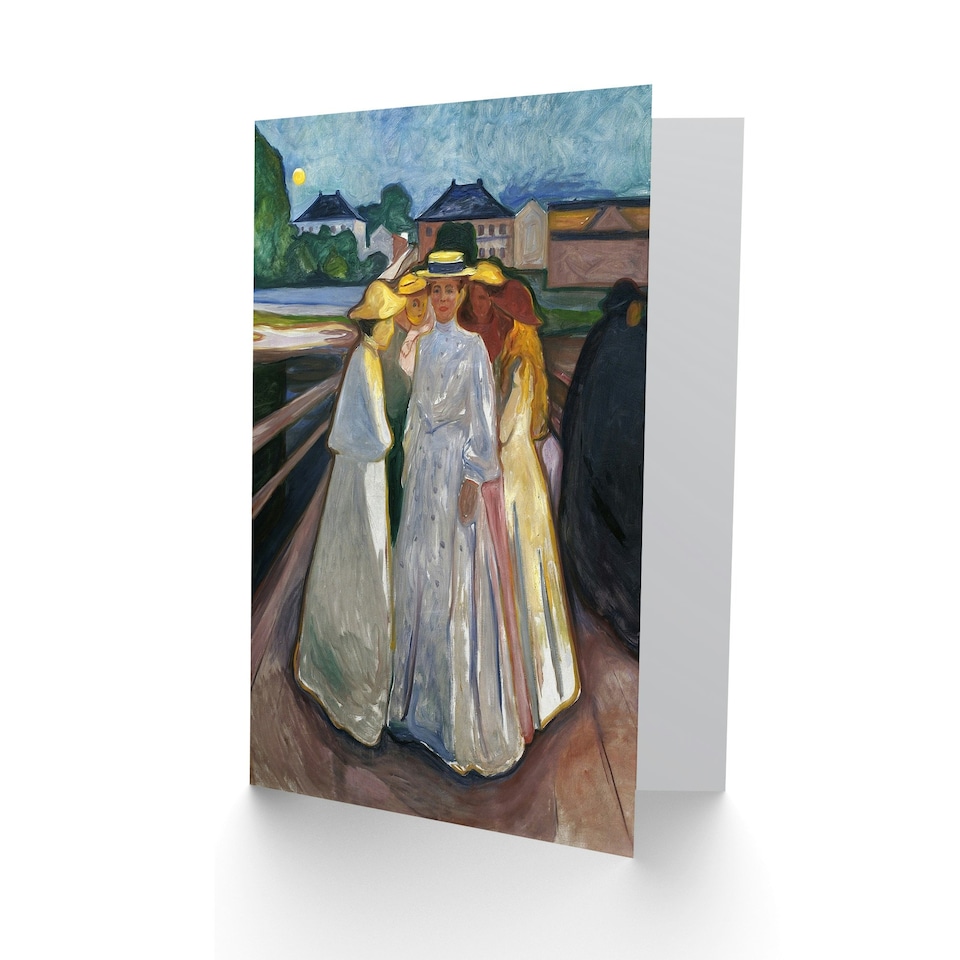 Edvard Munch Art Card Group of Women On the Bridge - Tesco Groceries