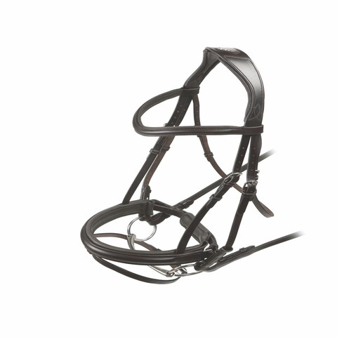 Shires Velociti Dressage Bridle with Flash Brown | Size: X-Full Colour ...