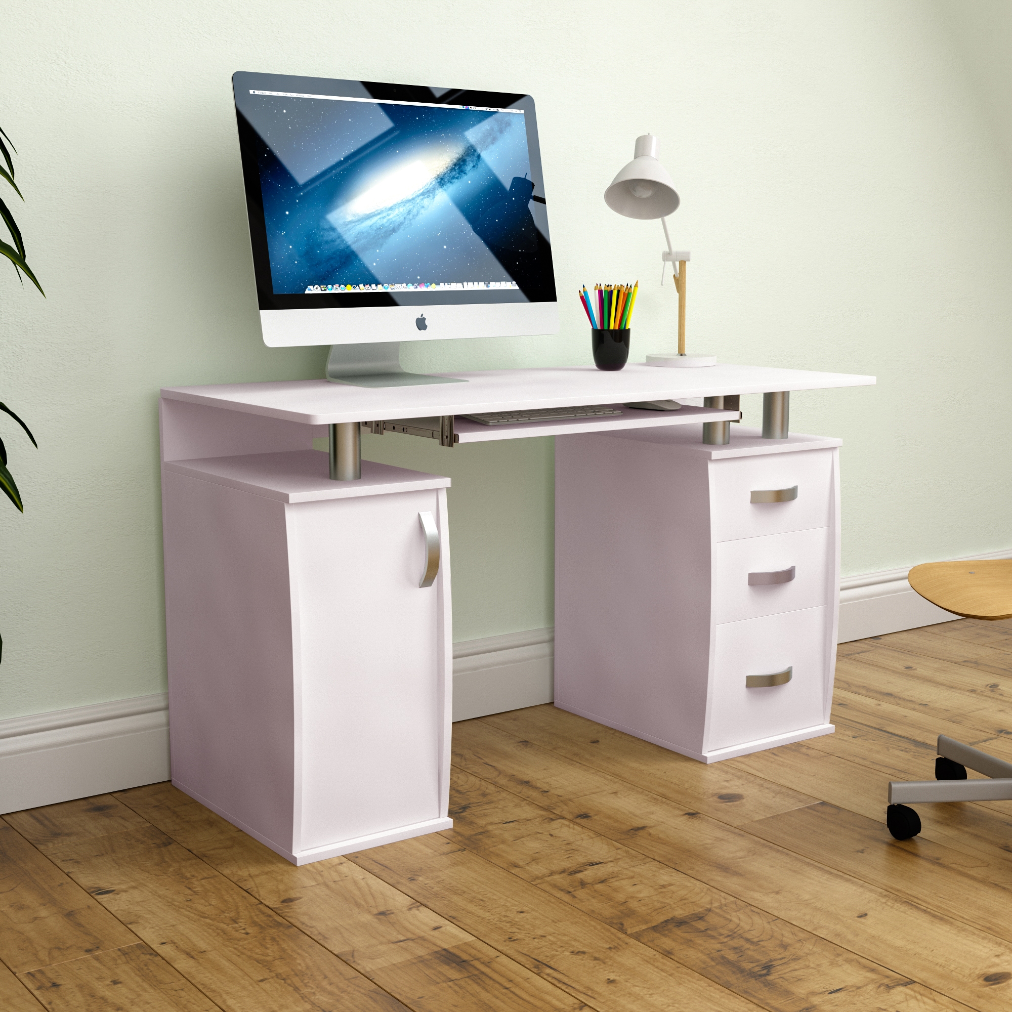 Vida Designs Otley 3 Drawer Computer Desk Home Office Workstation ...