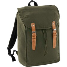Quadra Vintage Backpack - Military Green - One Size - Tesco Groceries