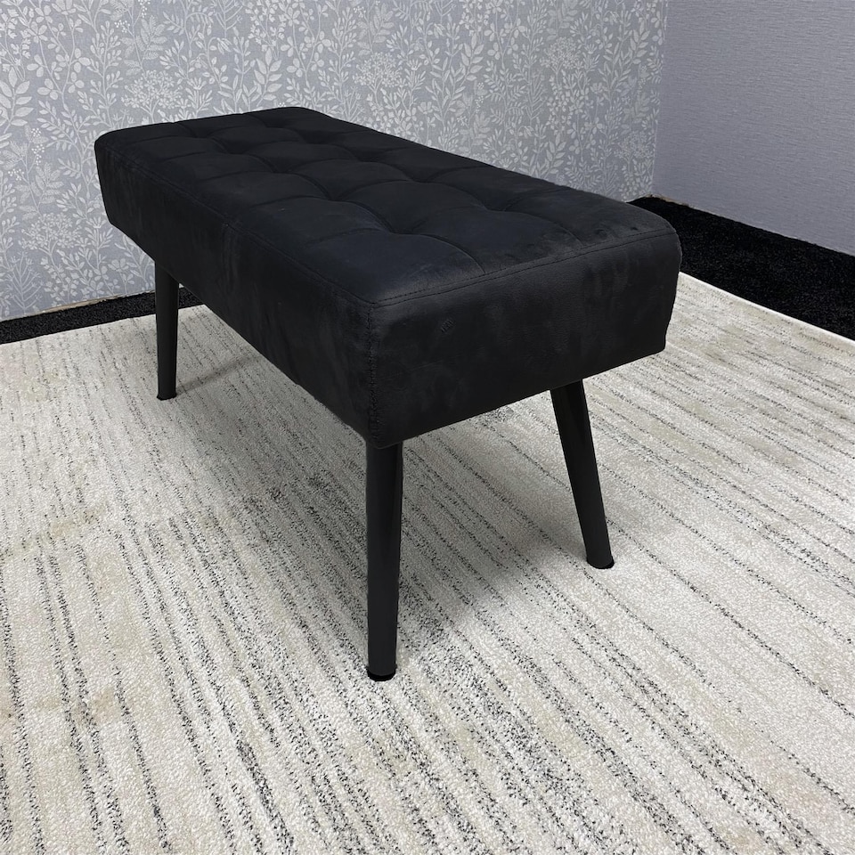 Modern Grey Rectangle Dining Table Set With 4 Grey Velvet Chairs And 1 ...