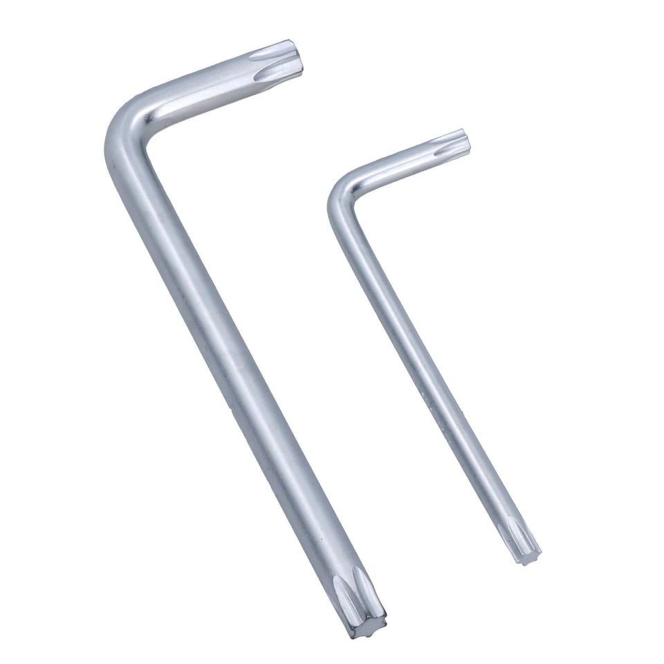 Short Torx / Tamperproof Torx Star Allen Key Bits Set T10 - T50 9pc By ...