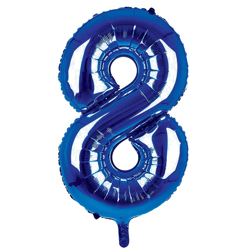 Giant Foil Dark Blue 8 Number Balloon - Tesco Groceries