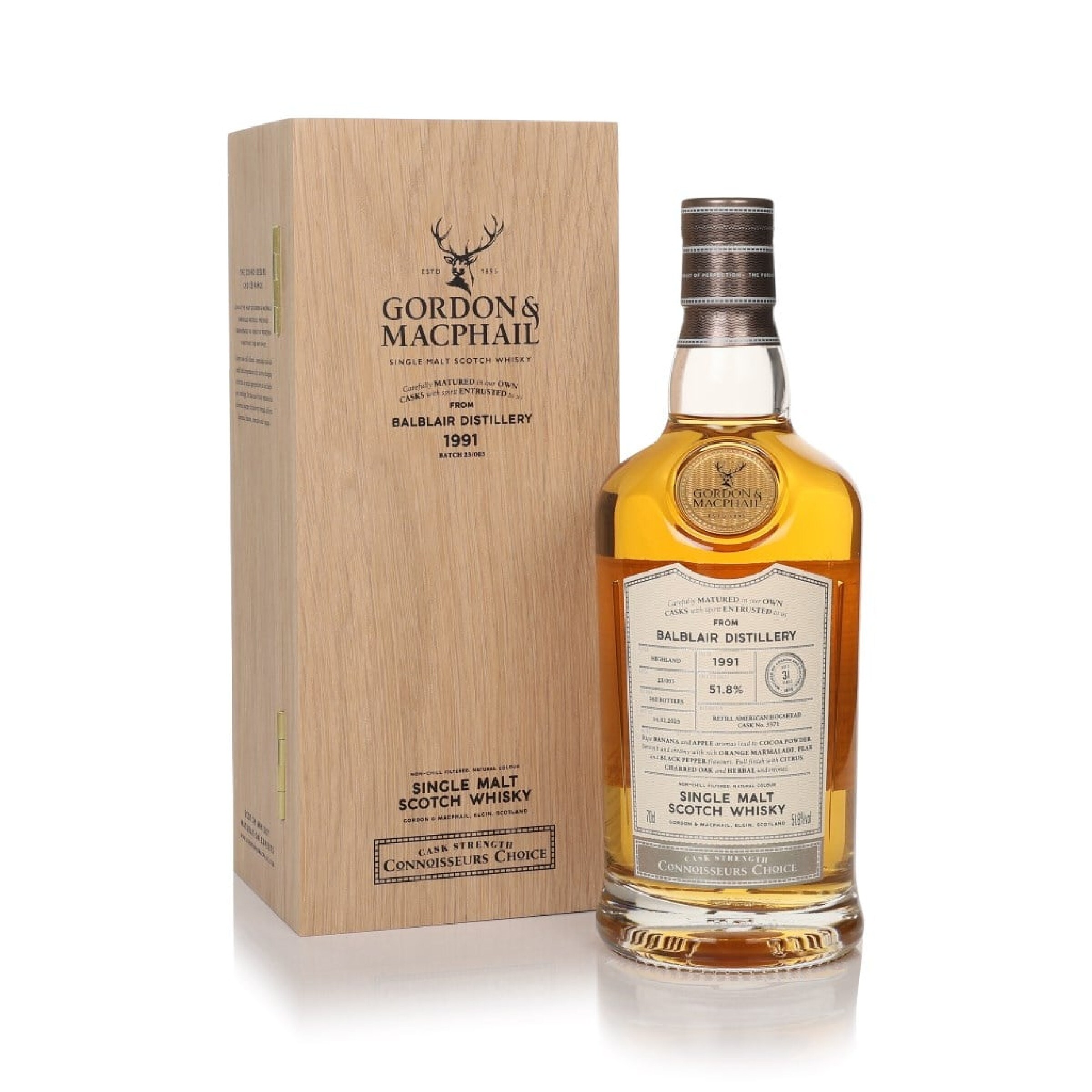 Balblair 31 Year Old 1991 cask 3371 - Connoisseurs Choice Gordon ...