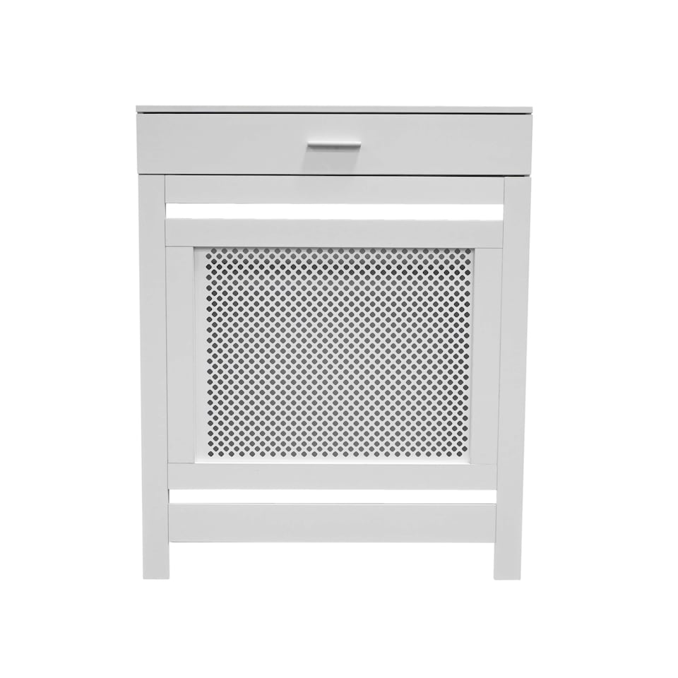 White Diamond Radiator Cover With Storage Draw Small - Tesco Groceries