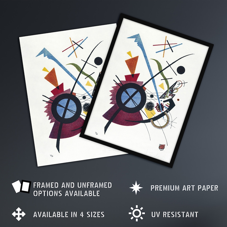 Violet Abstract Painting Wassily Kandinsky Wall Art Poster Print 12X16 ...