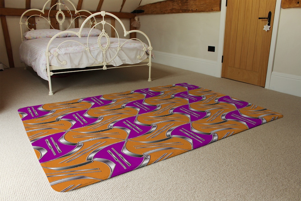 Geo Metalic Shapes Rug | Multi - Tesco Groceries