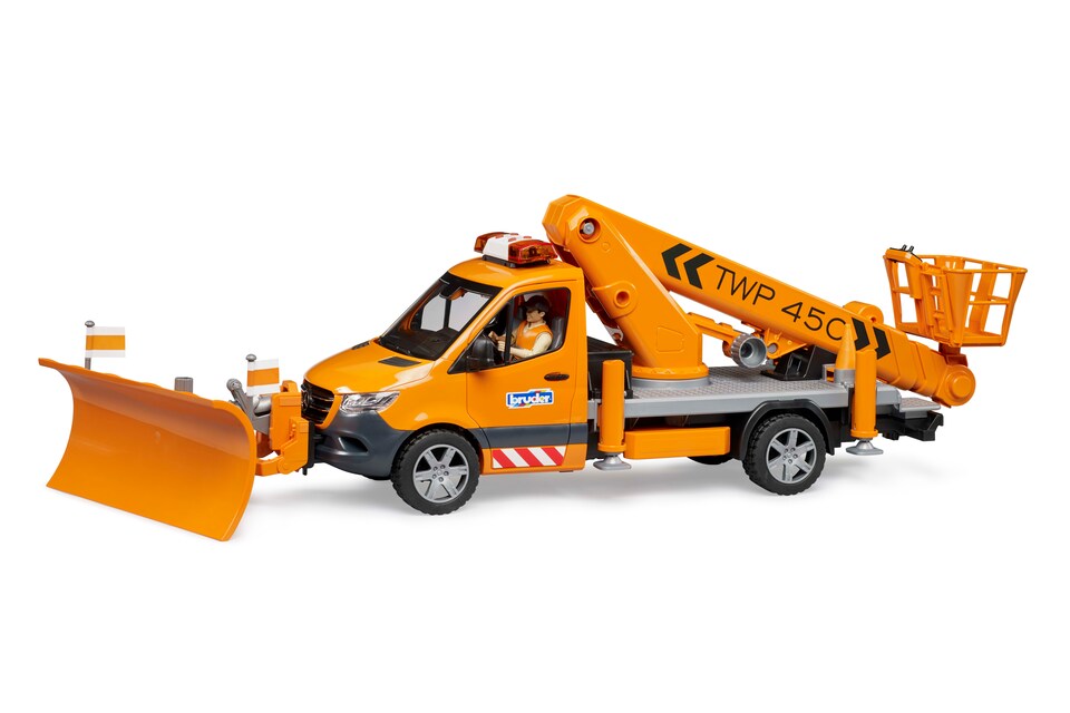 Bruder MB Sprinter with working platform and Light Sound Module ...
