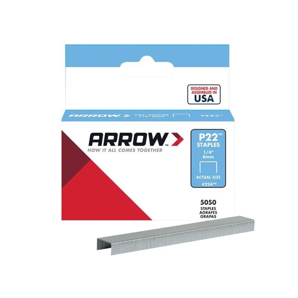 Arrow P22 Staples - Multi Colour - Box 5000 6mm- 1/4in - Tesco Groceries