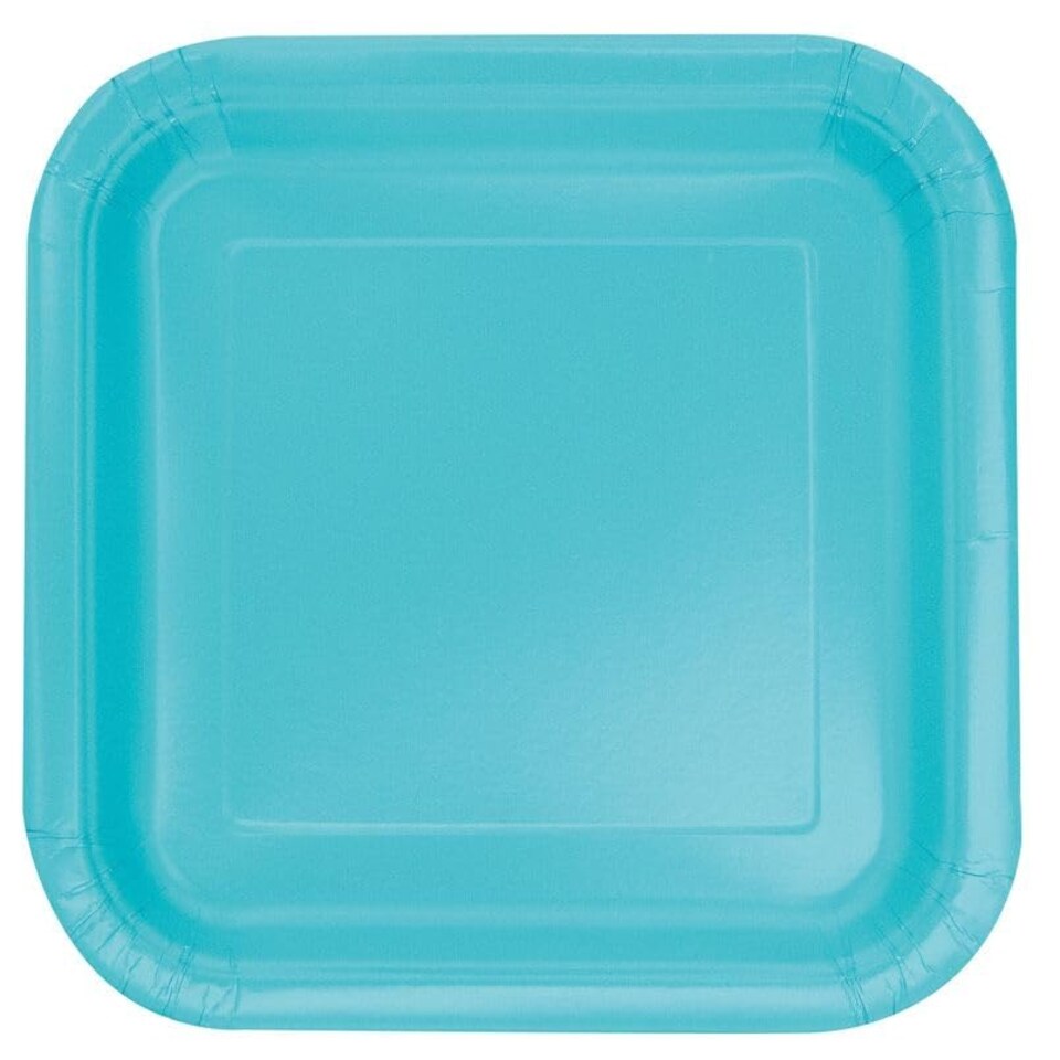 16 TRRFC TEAL 7" SQ PLATE - UNIQUE - Tesco Groceries