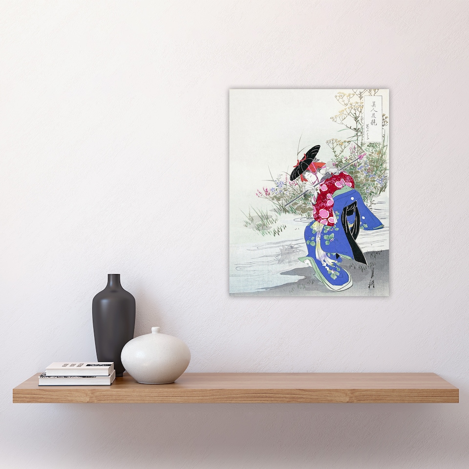 The Fox Spirit Geisha Dance Vintage Japan Wall Art Print Gekko 12x16 ...
