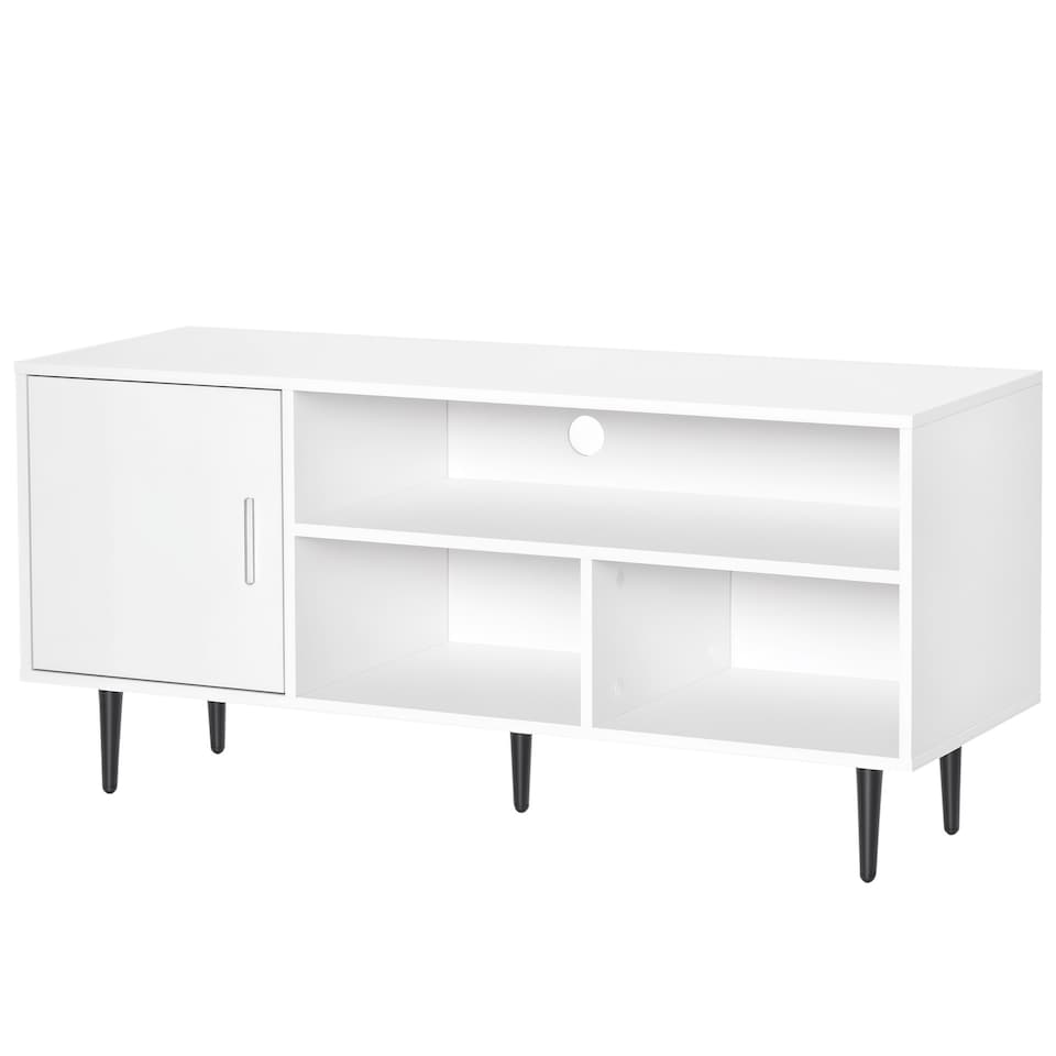 HOMCOM TV Stand Cabinet for Television up to 60 Inches, Modern TV Unit ...