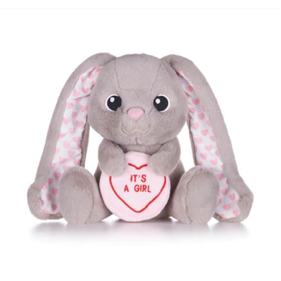 Love Hearts 18cm (7") Baby Girl Bunny - Tesco Groceries