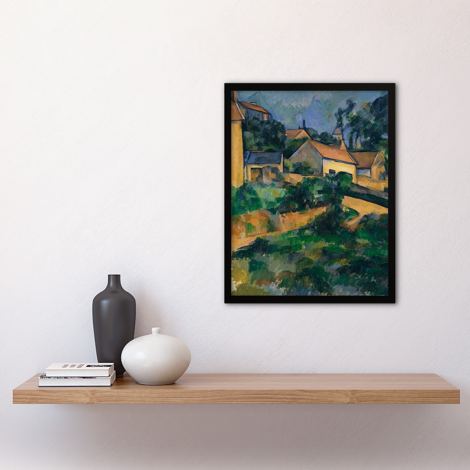 Paul Cezanne Framed Wall Art Print Turning Road at Montgeroult Home ...