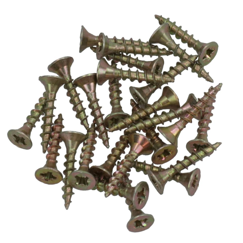 3.5mm x 20mm Countersunk Wood Chipboard Screw Fasteners PZ2 Drive 52pc ...