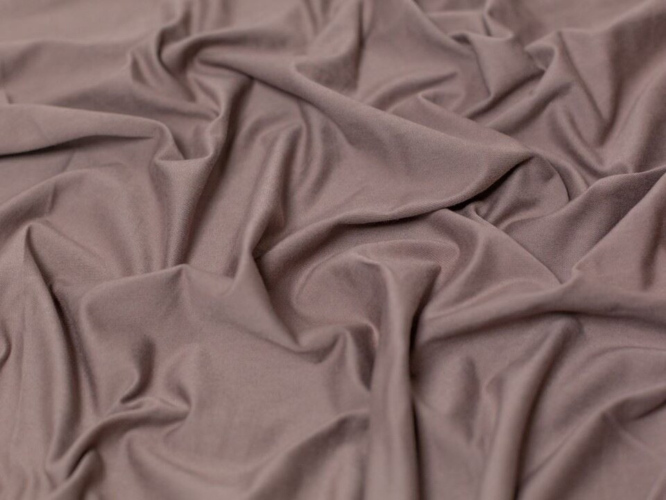 Minerva Core Range Brown Cotton Lycra Jersey Stretch Knit Fabric for ...